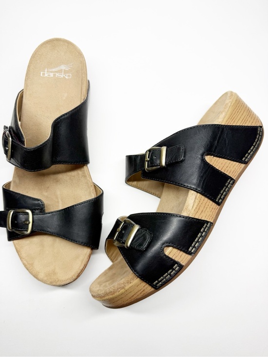 Dansko | Shoes | Dansko Leeann Leather Slide Wedge Sandals | Poshmark